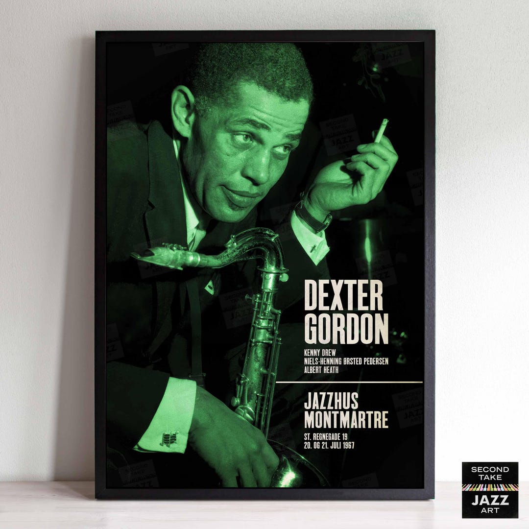 Dexter Gordon Jazz Poster - Live at Jazzhus Montmartre - 1967 - Etsy