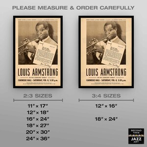 Louis Armstrong - Billie Holiday Jazz Poster - at Carnegie Hall - 1947 ...