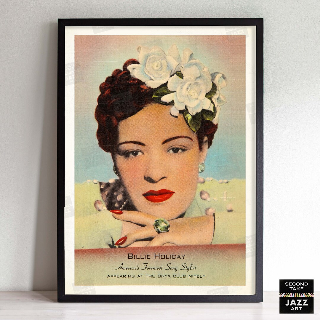 Billie Holiday Jazz Poster - Onyx Club - 1943-4 - Etsy