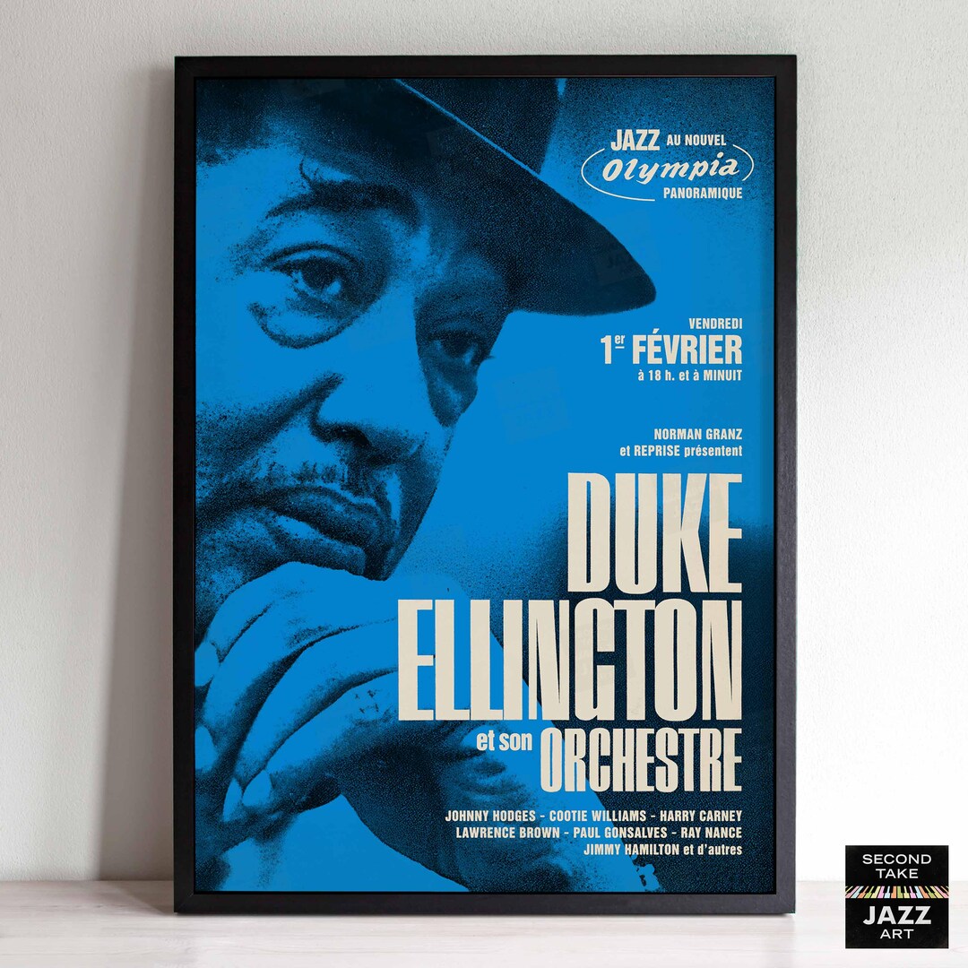 Duke Ellington Jazz Poster - Great Paris Concert - Olympia - Paris ...