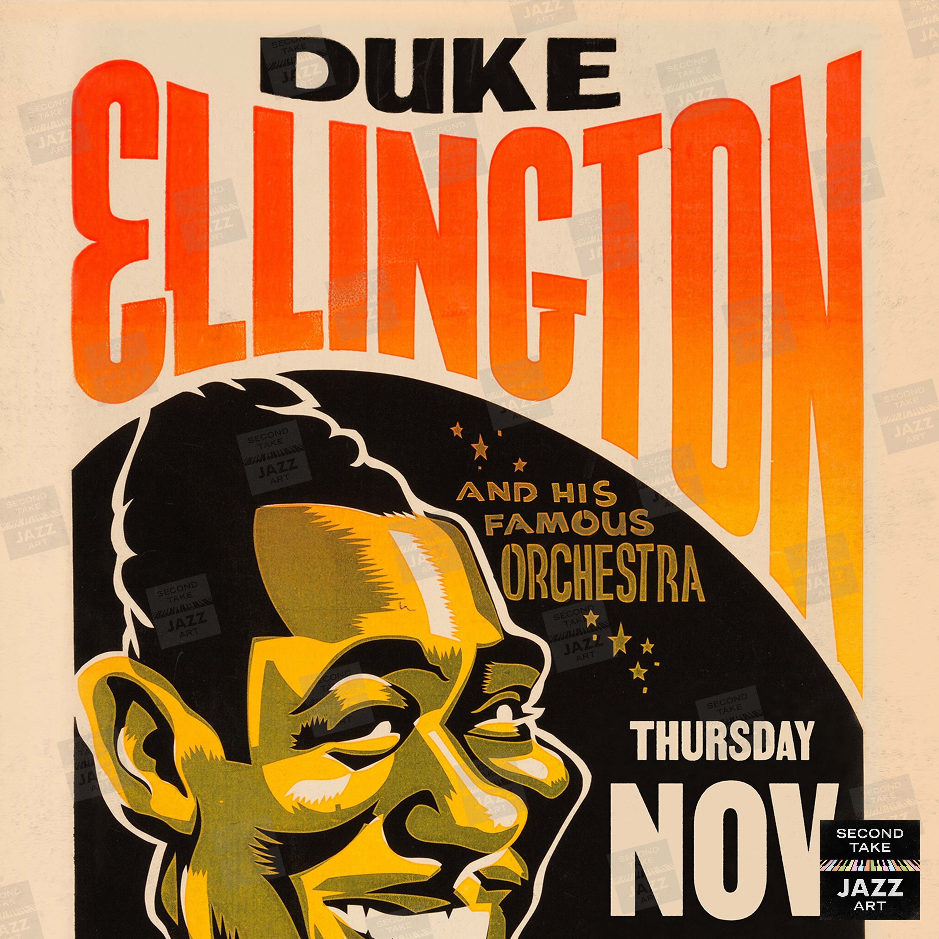 Duke Ellington Jazz Poster Fargo, ND 1940 - Etsy