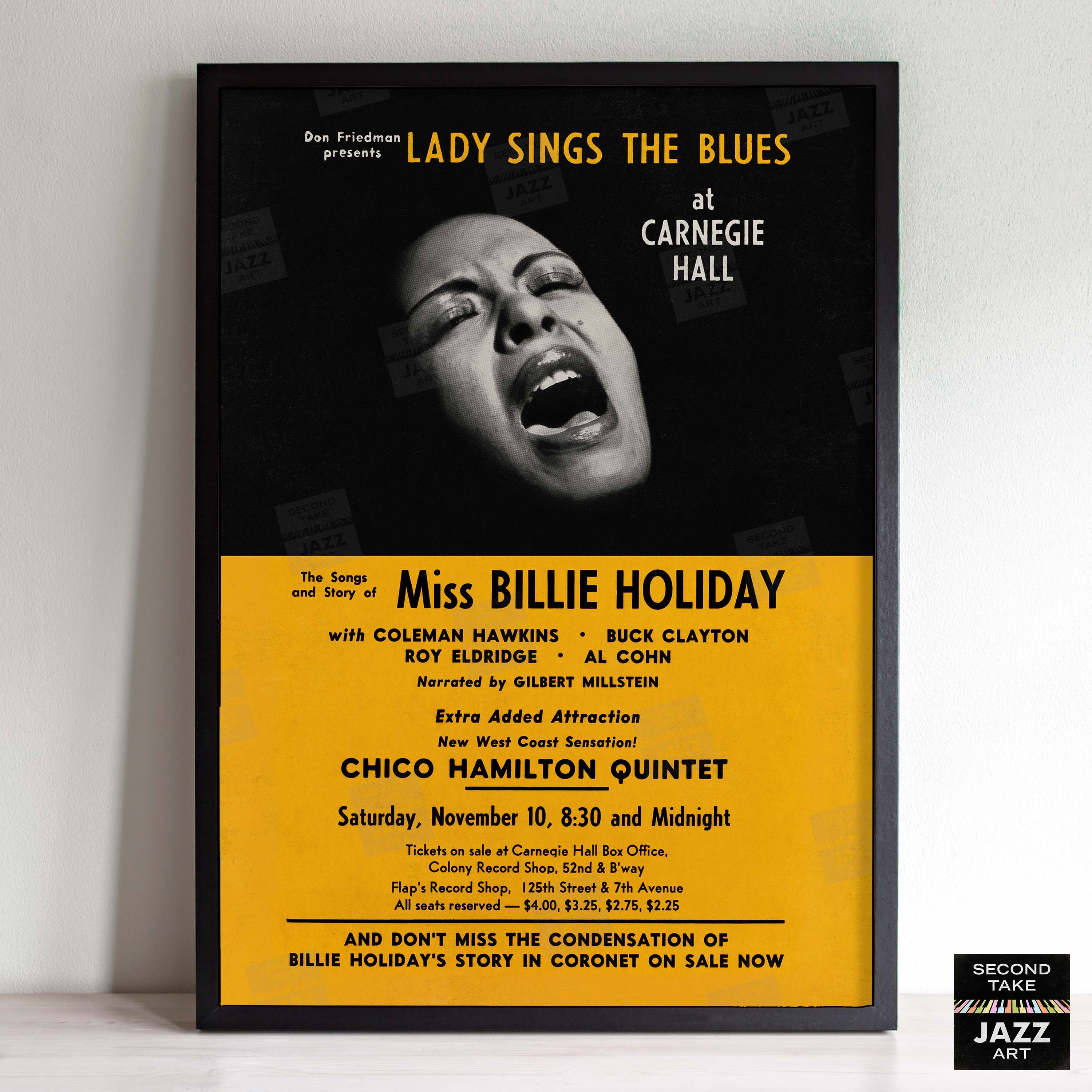 Billie Holiday Poster Lady Sings the Blues Carnegie Hall 1956 - Etsy