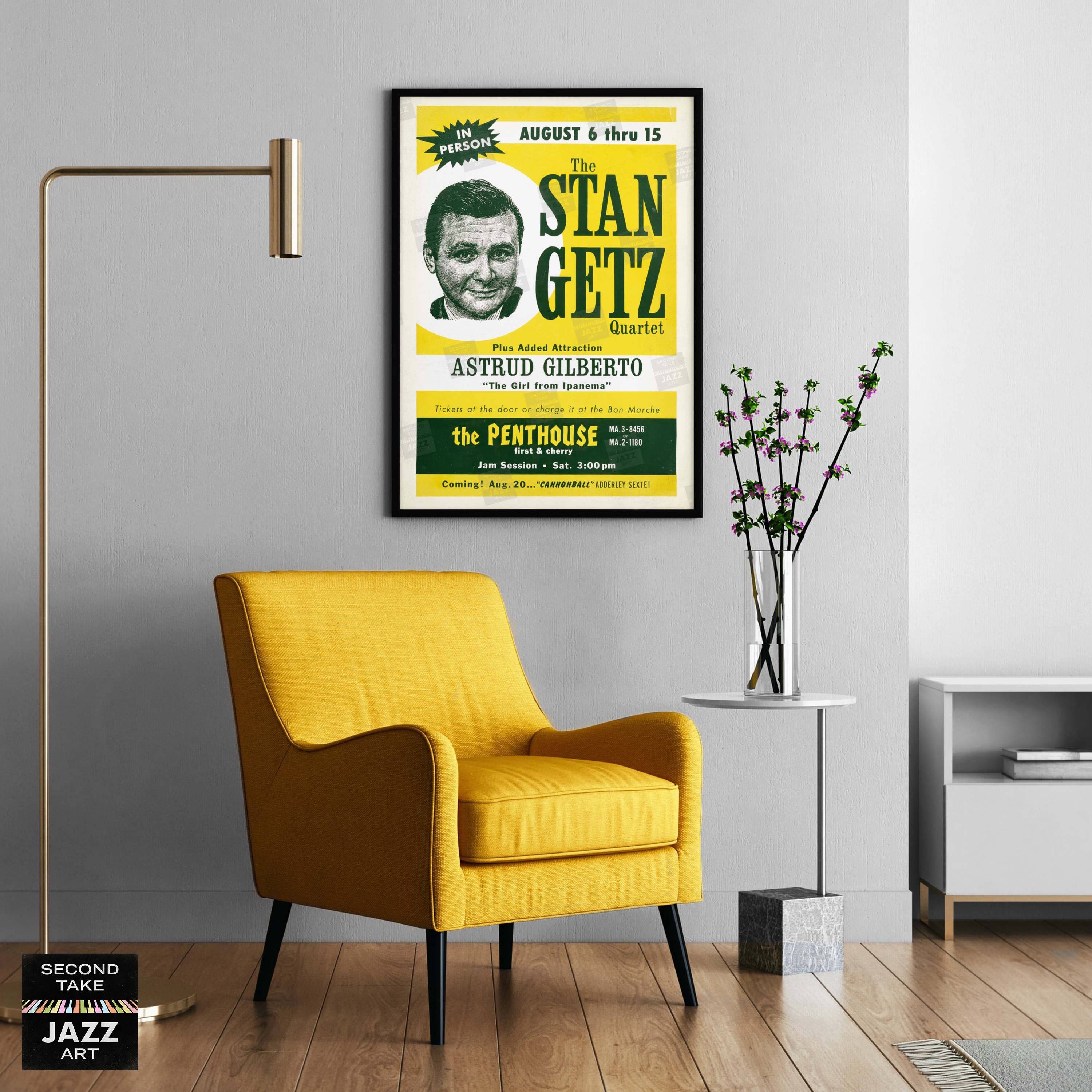 Stan Getz - Astrud Gilberto Jazz Poster - Girl From Ipanema - Penthouse ...