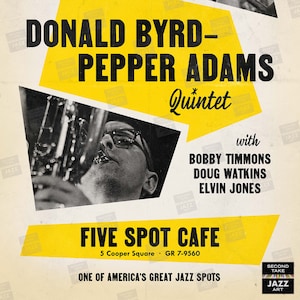 Donald Byrd - Pepper Adams Jazz Poster - Five Spot Cafe - NYC - 1958 - Etsy
