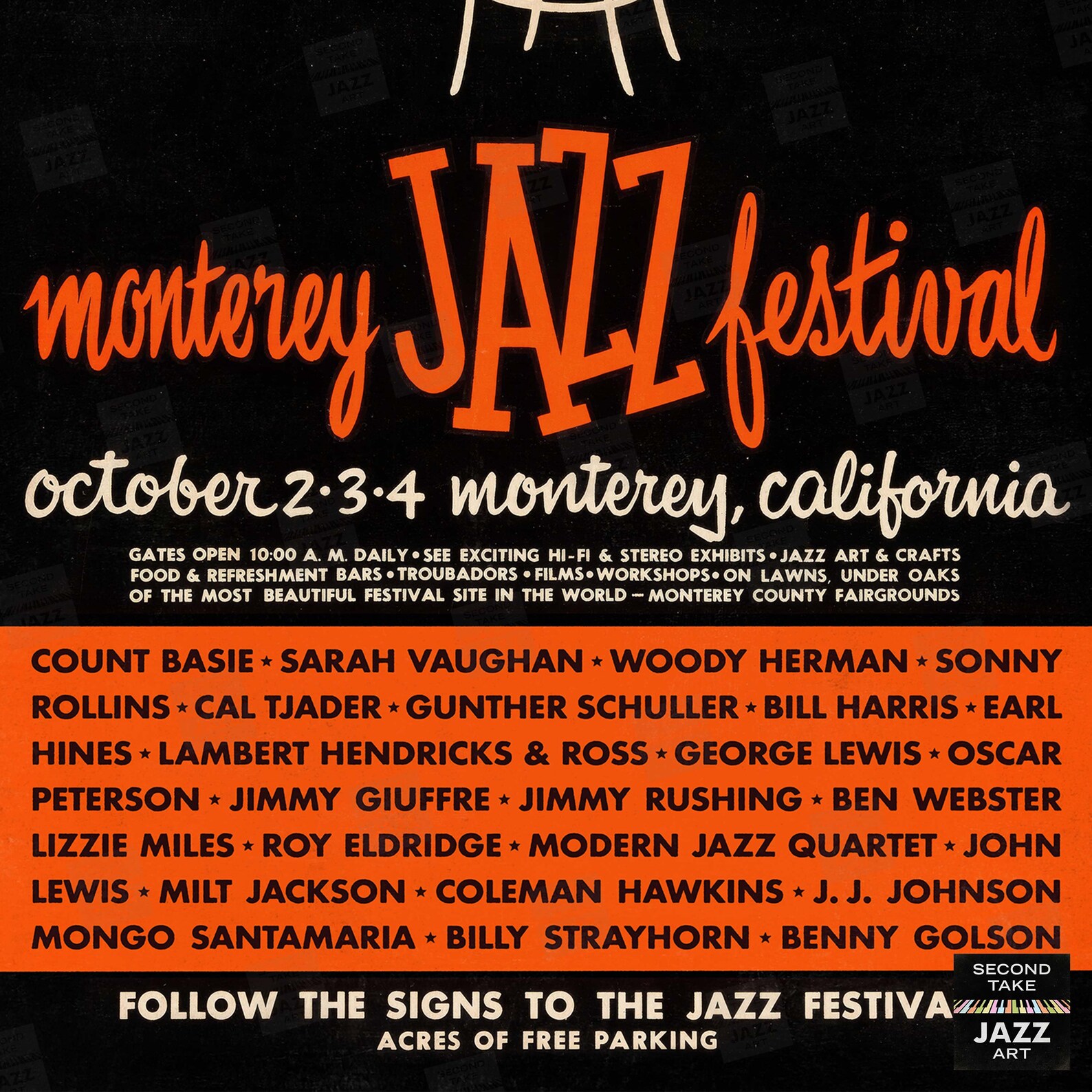 1959 Monterey Jazz Festival Jazz Poster - Monterey, California - Etsy ...