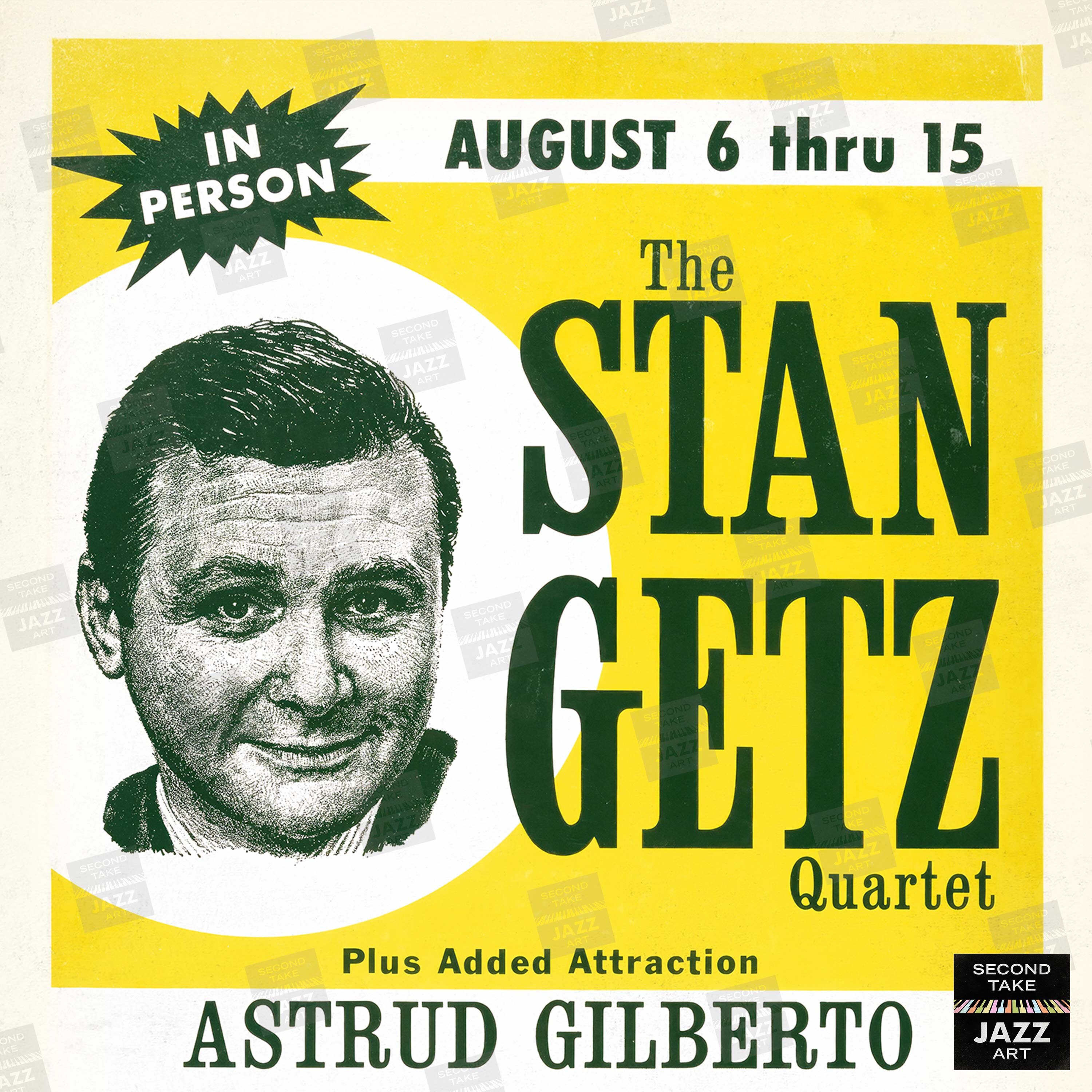 Stan Getz - Astrud Gilberto Jazz Poster - Girl From Ipanema - Penthouse ...