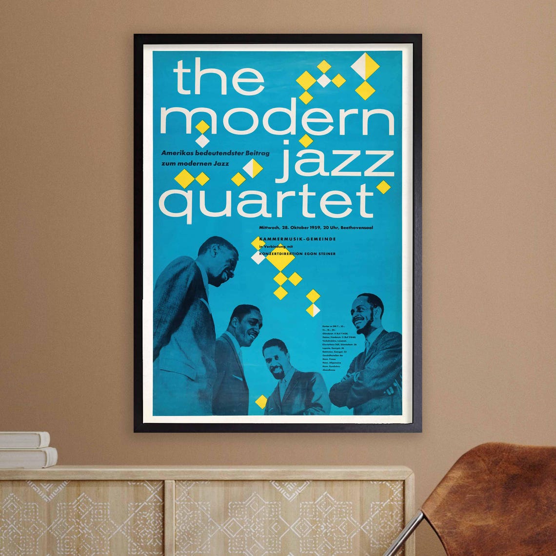 Modern Jazz Quartet Jazz Poster - Hanover, Germany - 1959 - Etsy