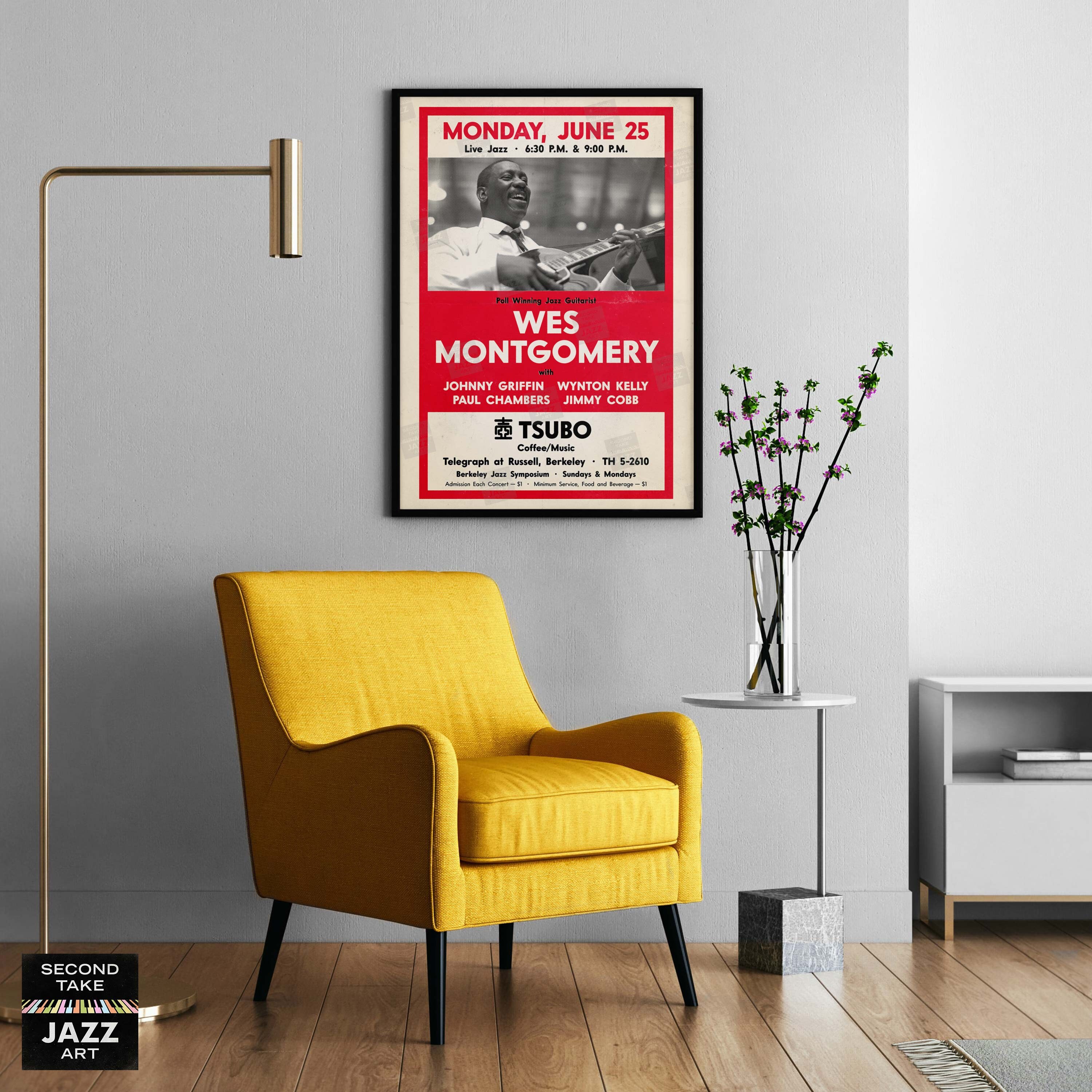 Wes Montgomery Jazz Poster Full House Live at Tsubo Berkeley, CA 1962 ...