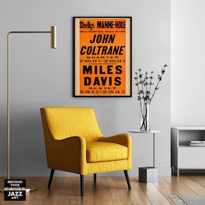 John Coltrane - Miles Davis Jazz Poster - Shelly's Manne-hole - 1963 - Etsy
