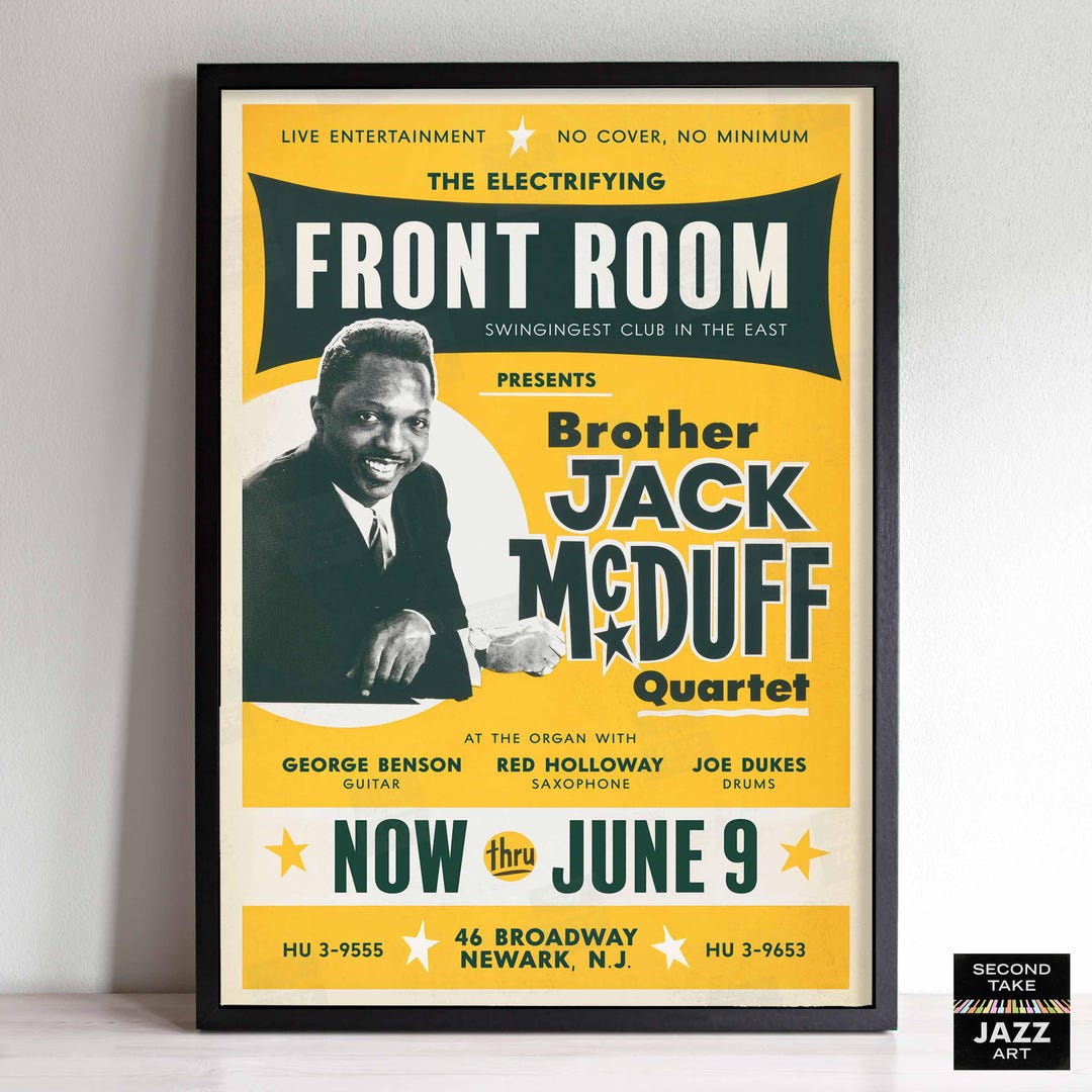 Brother Jack Mcduff - George Benson Jazz Poster - Live! - Newark - 1963 ...
