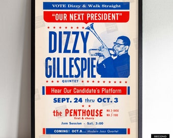 Dizzy Gillespie Tour Poster - Etsy