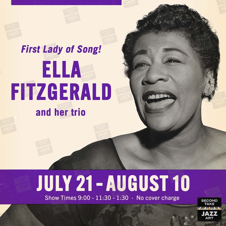 Ella Fitzgerald Jazz Poster Live at Mister Kelly's Chicago 1958 - Etsy