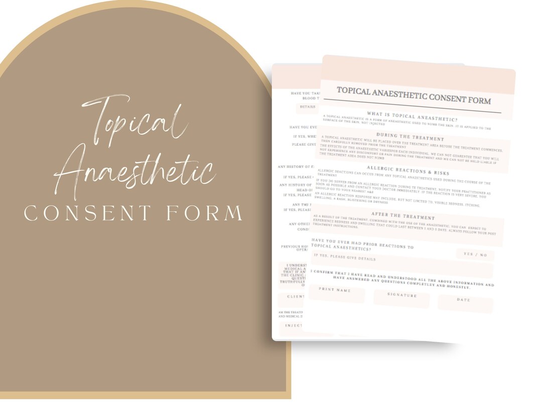Topical Anaesthetic Consent Form - Download & Print - Client ...