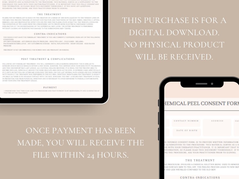 Plasma Pen Consent Form - Download & Print - Client Consultation ...