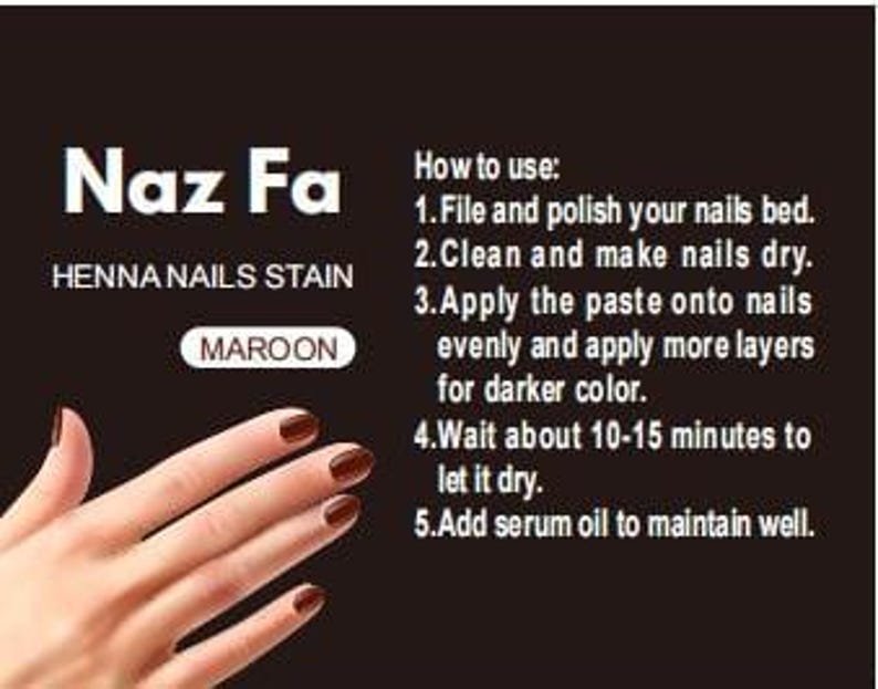 Nail Henna Stain - Etsy