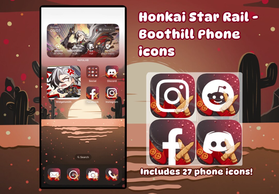 Honkai Star Rail -boothill Phone Icons - Etsy