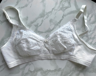 White Lace Bra - Etsy