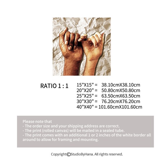 Right Hand Prints Together