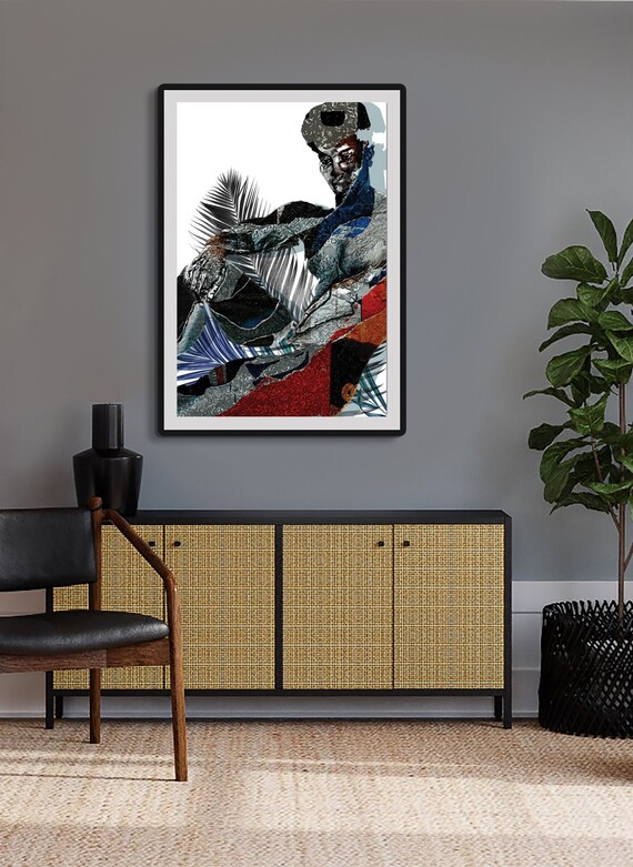 Man Nude Wall Art African American Art Male Nude Art Print Etsy