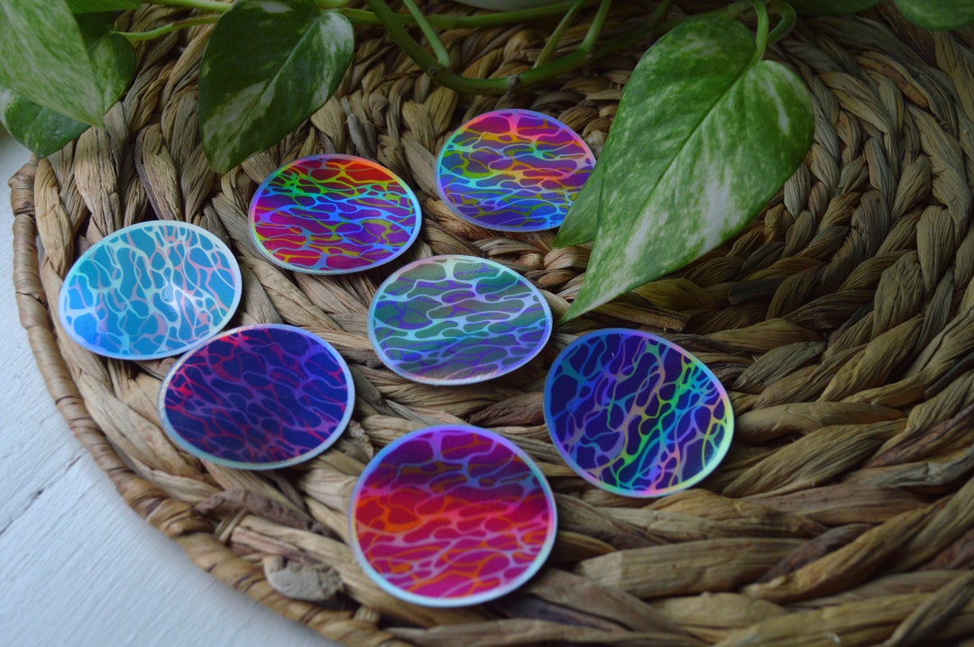 Holographic Water Discreet Pride Stickers - Etsy