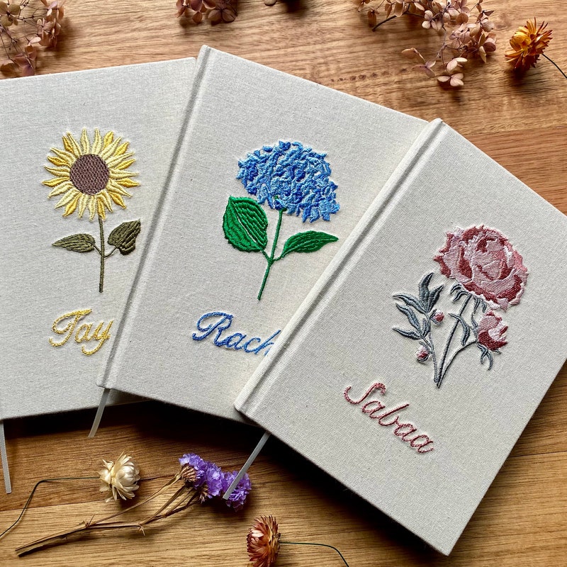 Embroidered Notebook - Etsy