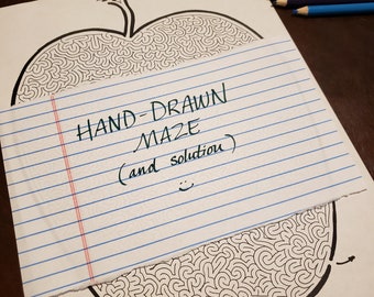 Printable PDF APPLE Maze Puzzle Adult Level Difficulty Download + Free ...