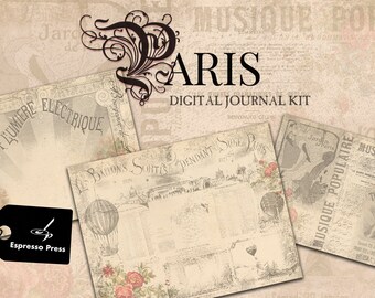French Kit Junk Journal Digital Kit - Etsy