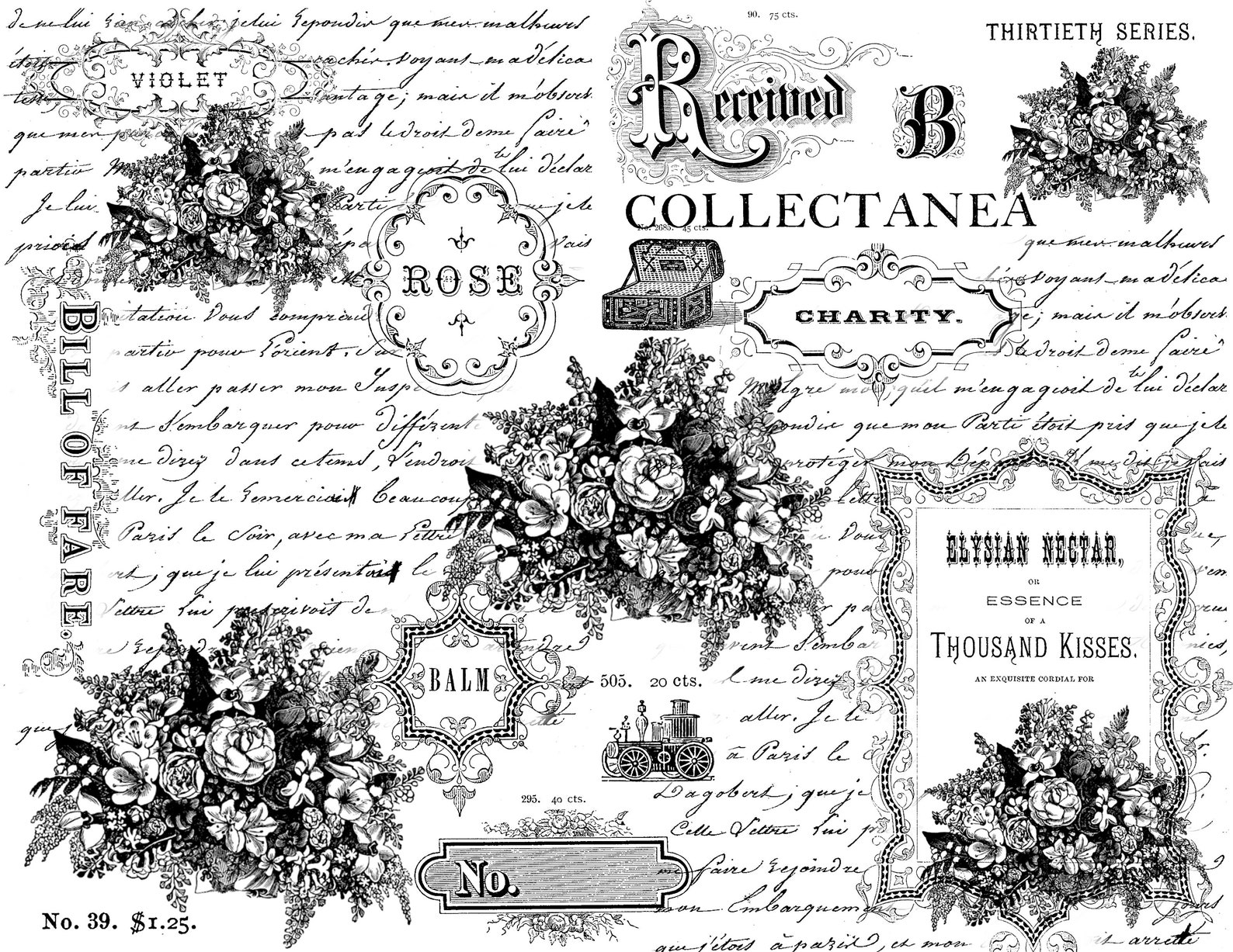 Collectanea White Background Digital Paper Collection - Etsy