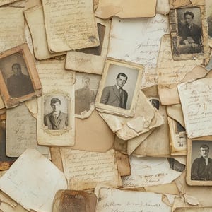 Old Photos Paper Collection - PDF Only, Old Photos, Torn Paper, Text ...