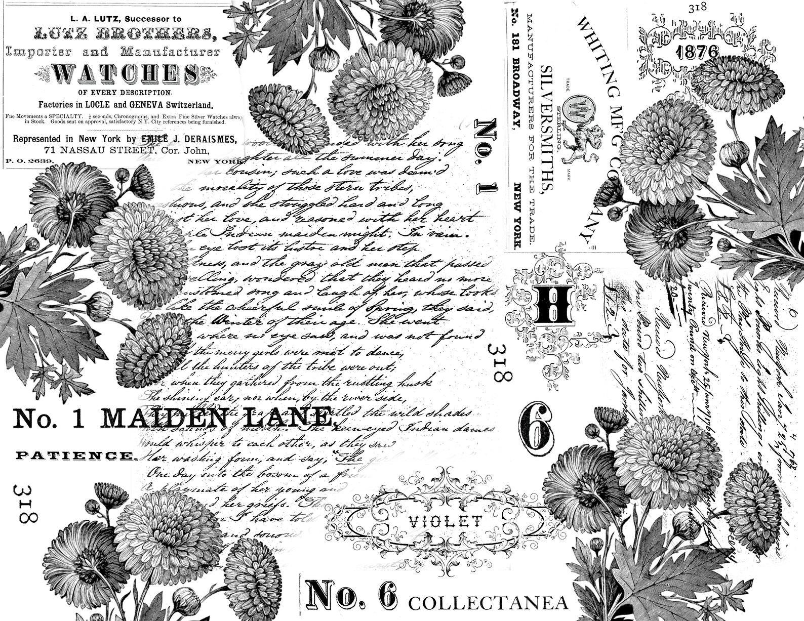 Collectanea White Background Digital Paper Collection - Etsy