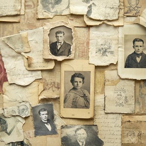 Old Photos Paper Collection - PDF Only, Old Photos, Torn Paper, Text ...
