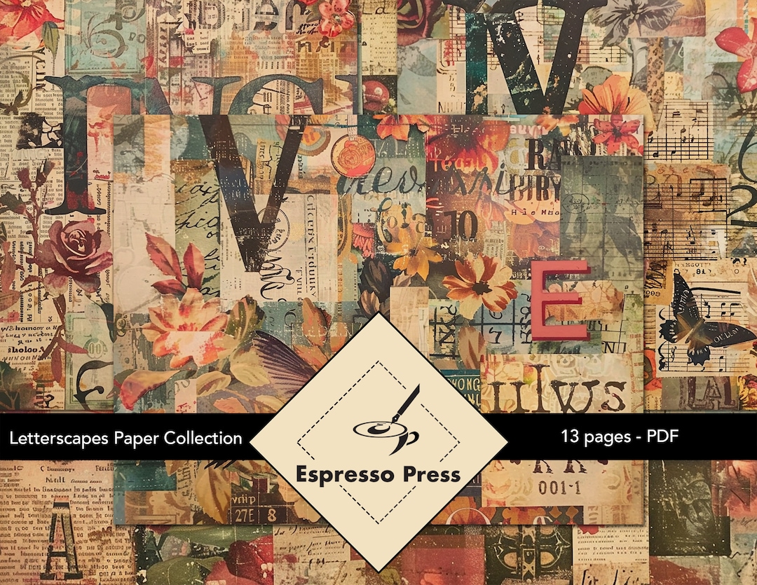 Letterscapes Paper Collection - PDF Only, Text, Letters, Shabby, Shapes ...