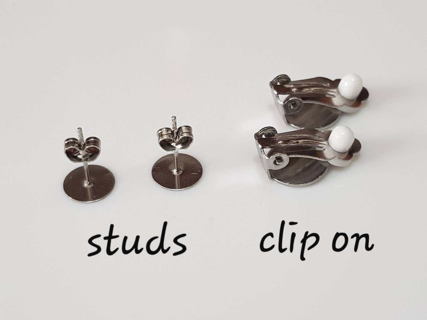 Studs Earrings Clip on Earrings Clay Earrings Modern - Etsy