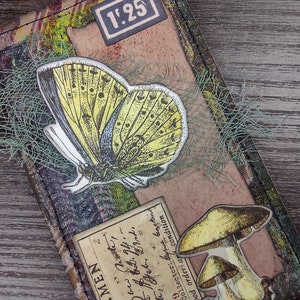 Grungy Collaged Journaling Cards Ad Tag, Handmade Junk Journal Ephemera ...