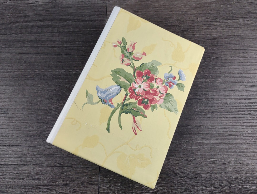 READY TO SHIP: Ephemera Holder, Vintage Floral Themed Cover, Handmade ...