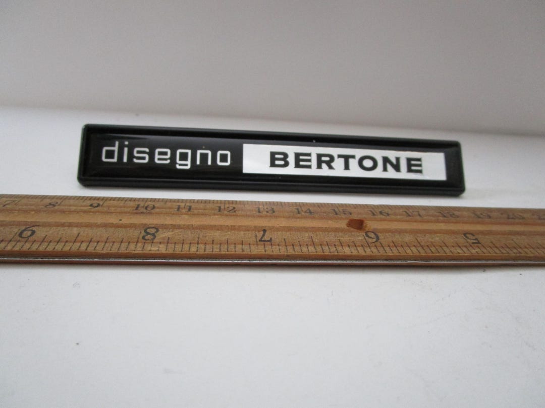 Disegno Bertone Script Plastic Badge Emblem Ferrari GT4 Lamborghini - Etsy