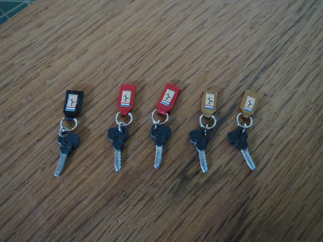 Pocher 1/8 Scale Ferrari F40 Metal Key Leather Keyfob Correct Upgrade ...