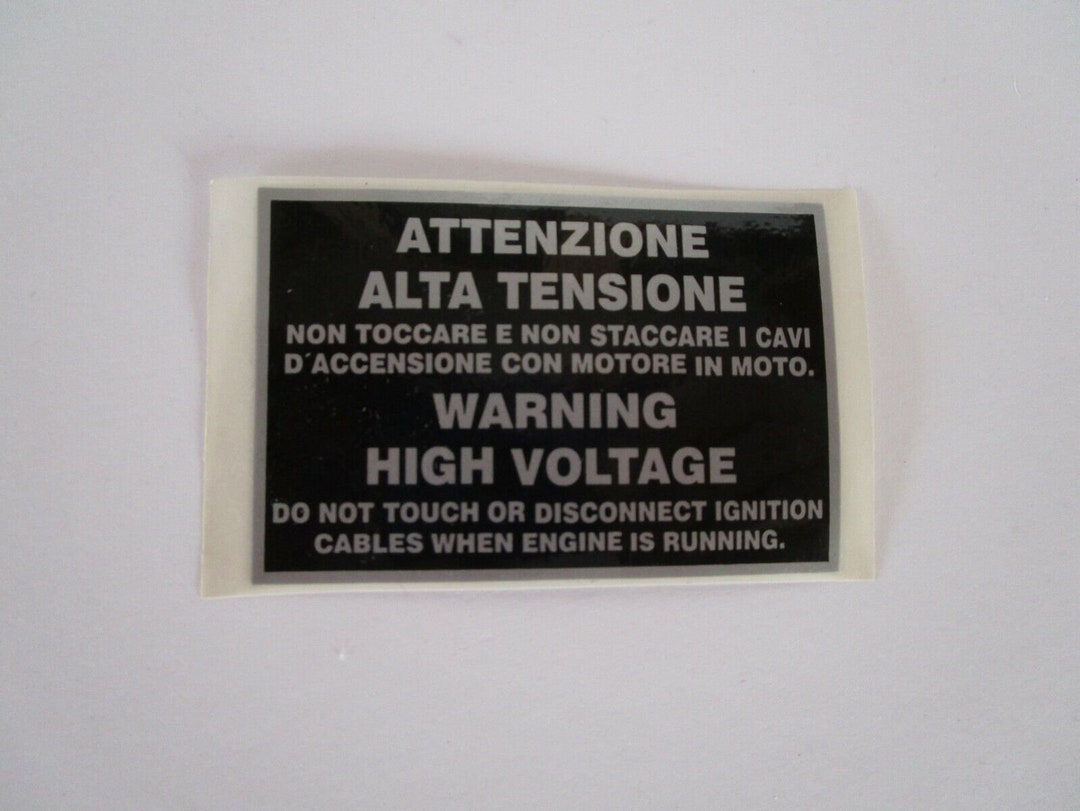 Ferrari High Voltage Decal Sticker OEM 308 Gtb Gts Gtbi GTSI QV Mondial ...