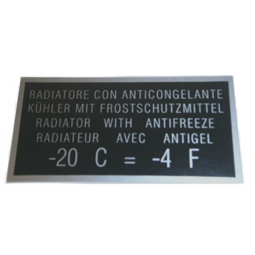 Ferrari Radiator Coolant Decal Sticker Oem 308 GT GTS Gtbi Gtsi QV ...