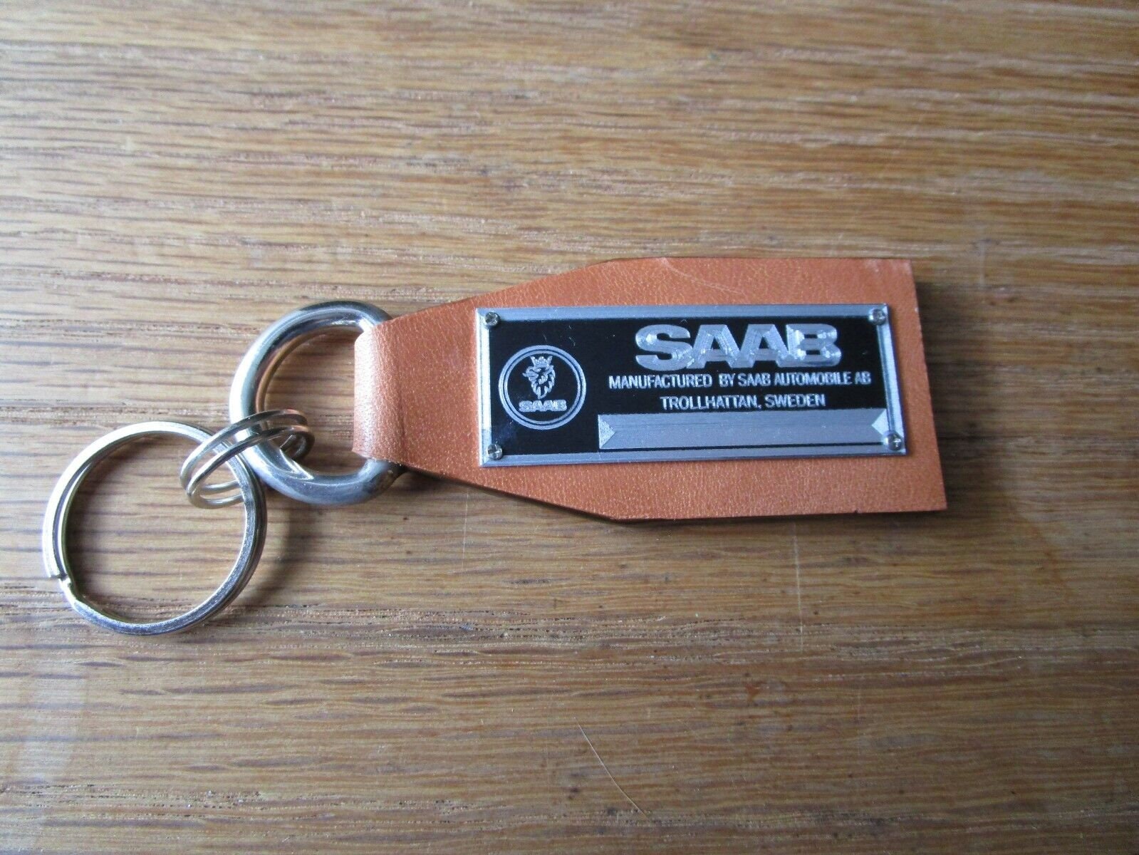 Vintage Classic Look Saab Data Plate Leather Keychain Keyring Keyfob - Etsy