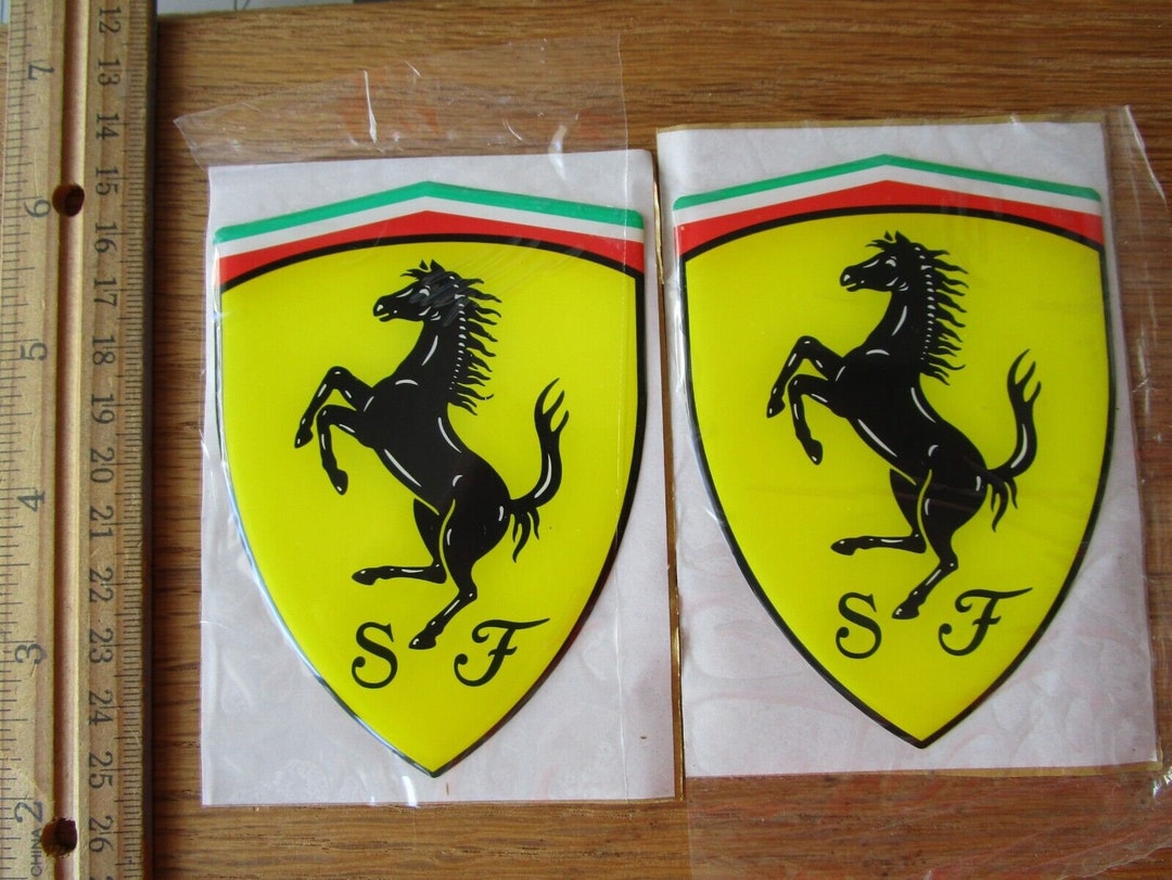 Ferrari Fender Badge Emblem 4" Resin Shields 328 308 348 Testarossa ...
