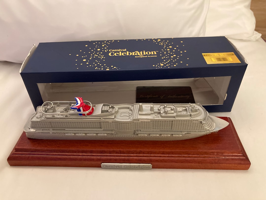 Rare Carnival Celebration Inaugural Season Pewter Ship Model Large New ...