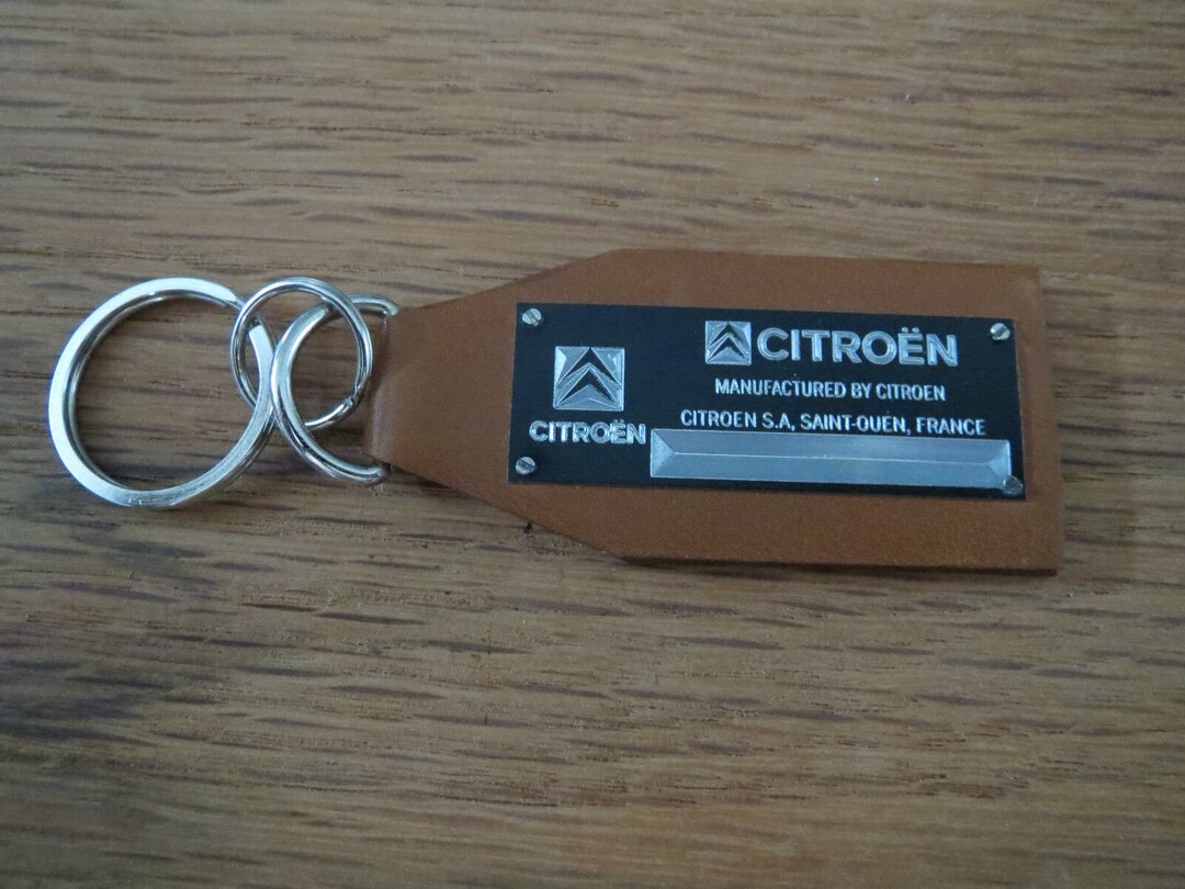 Vintage Classic Look Citroen Data Plate Leather Keychain - Etsy