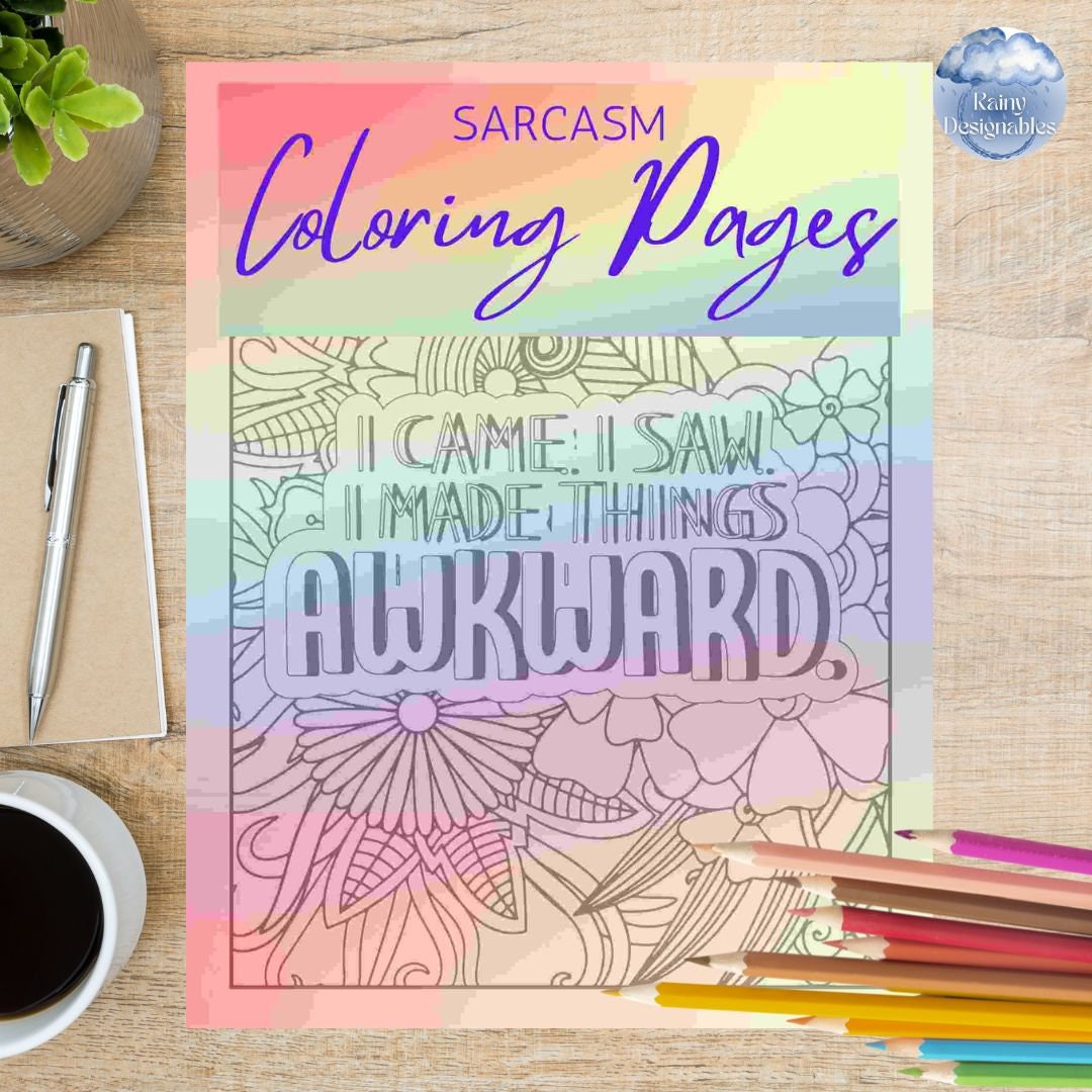 Sarcasm Coloring Pages | Sarcastic Coloring Book | Funny Sarcasm ...