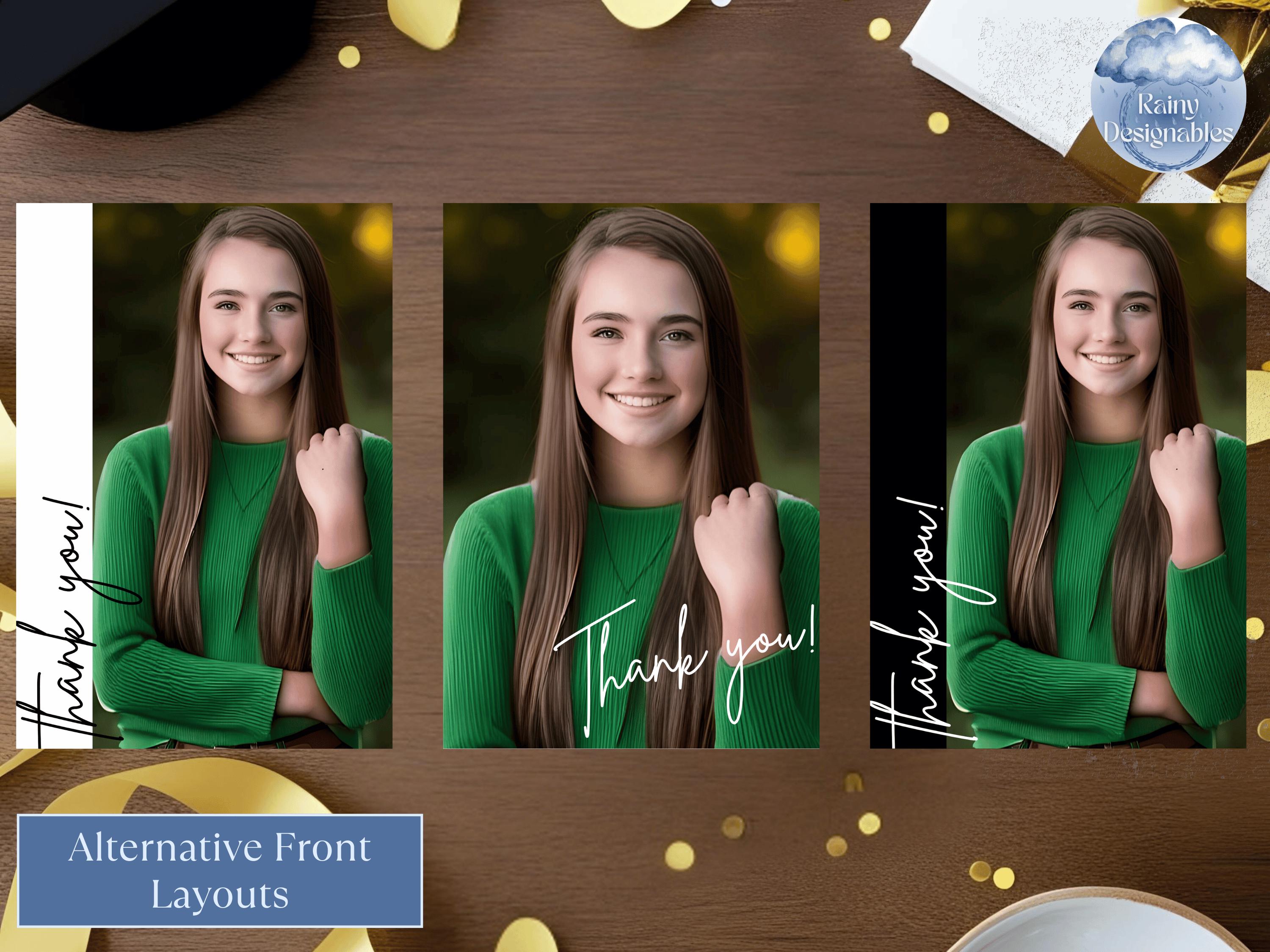 Graduation Thank You Note Template Print and Mobile Thank You Notes ...