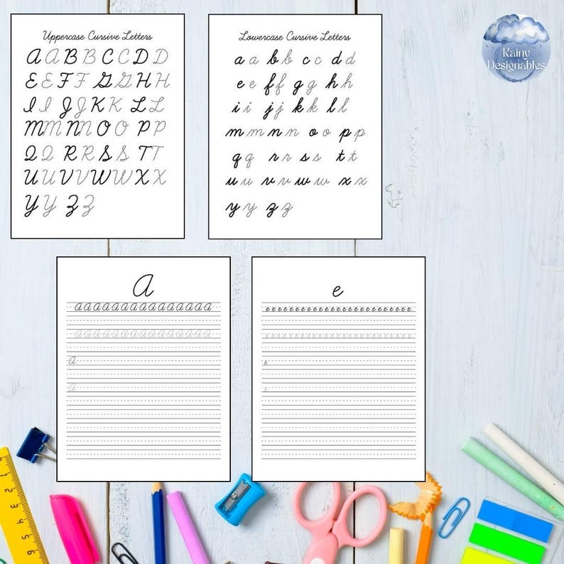 Cursive Learning Pages | Cursive Tracing | Cursive Handwriting Practice ...