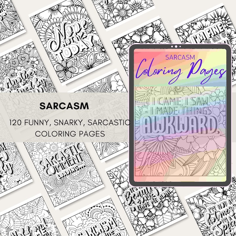 Sarcasm Coloring Pages | Sarcastic Coloring Book | Funny Sarcasm ...