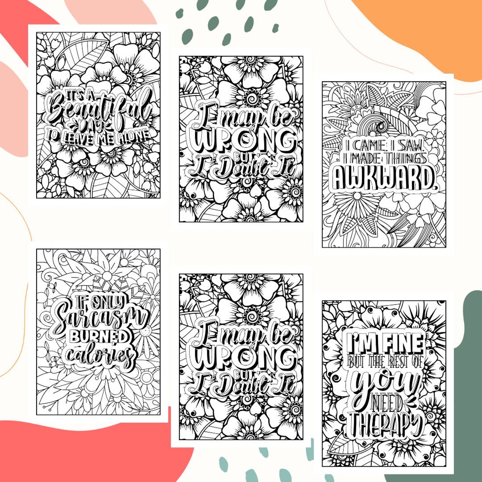 Sarcasm Coloring Pages | Sarcastic Coloring Book | Funny Sarcasm ...