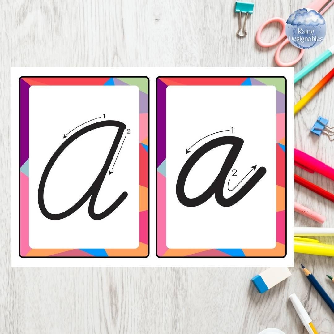 Cursive Learning Flash Cards | Cursive Tracing | Cursive Reading ...