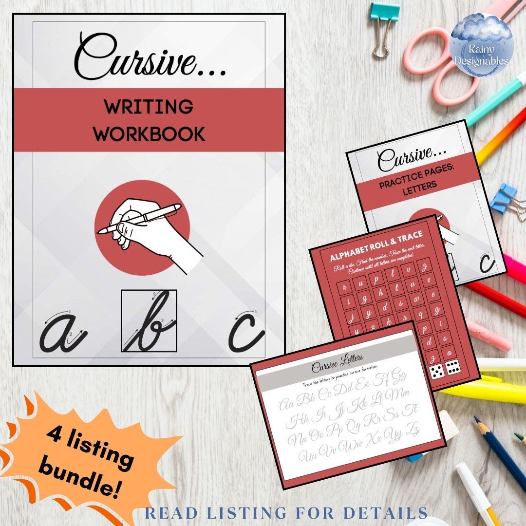 Cursive BUNDLE - 30% Savings | Learning Pages | Jokes | Cursive Tracing ...